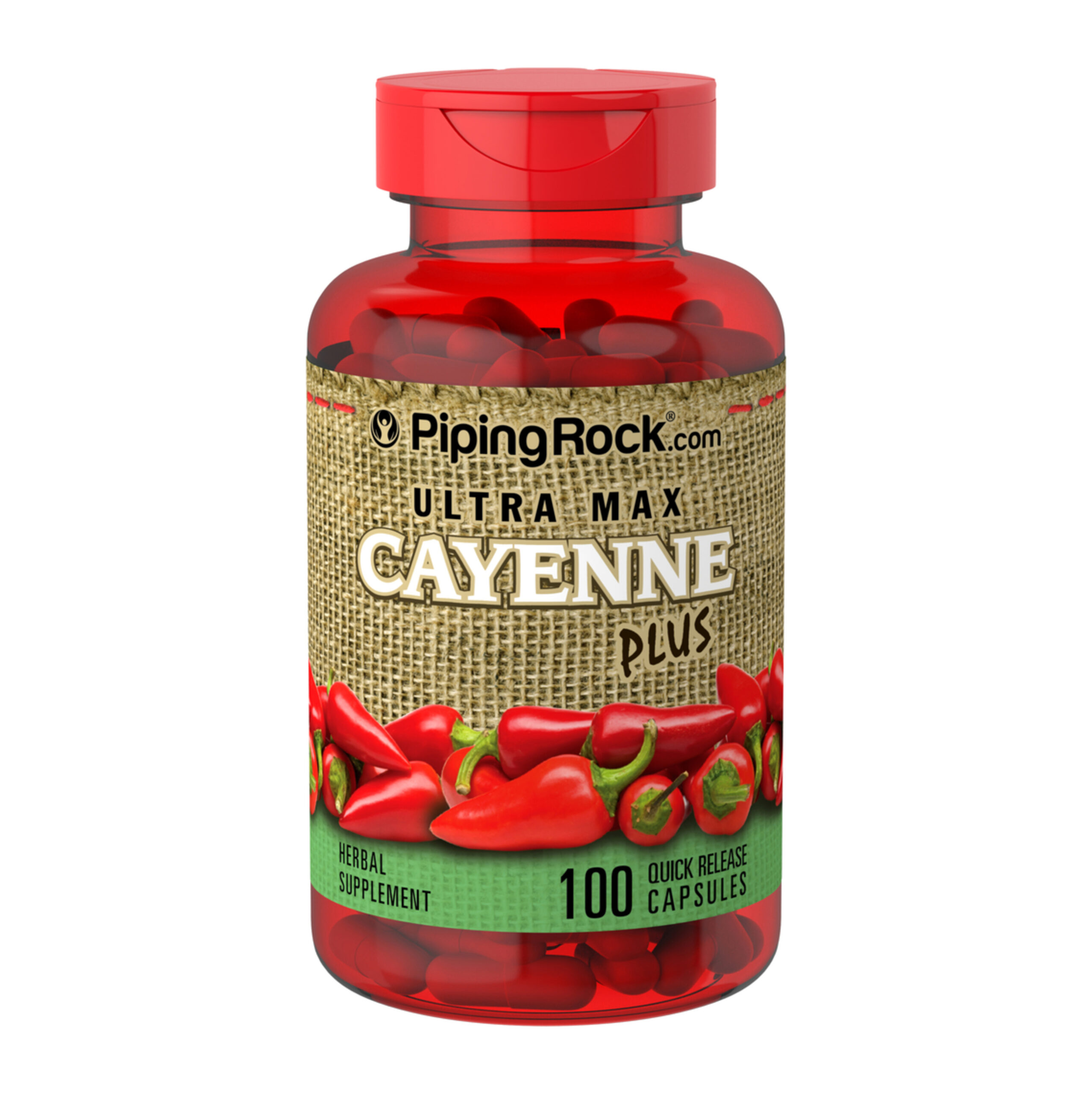 PipingRock Ultra Max Cayenne Plus, 100 Quick Release Capsules ...